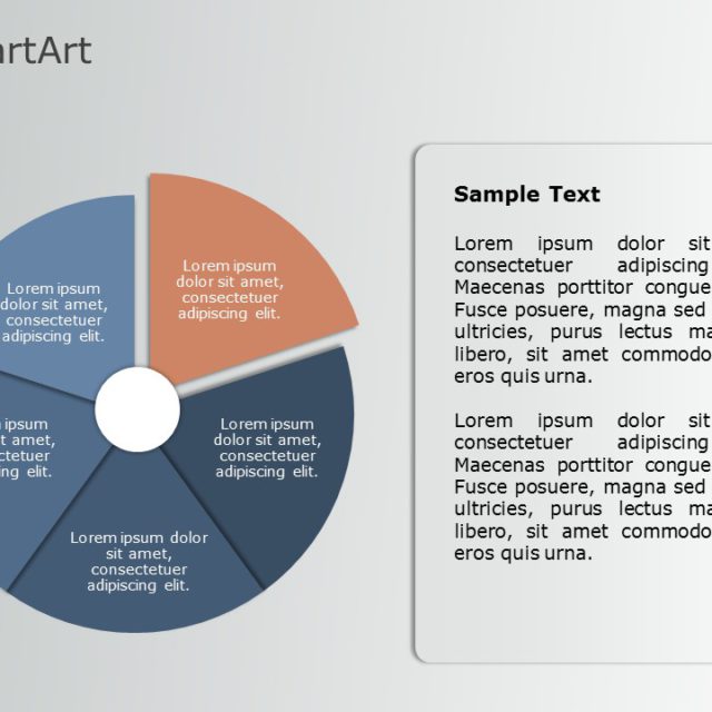 SmartArt Cycle Segmented Pie 7 Steps