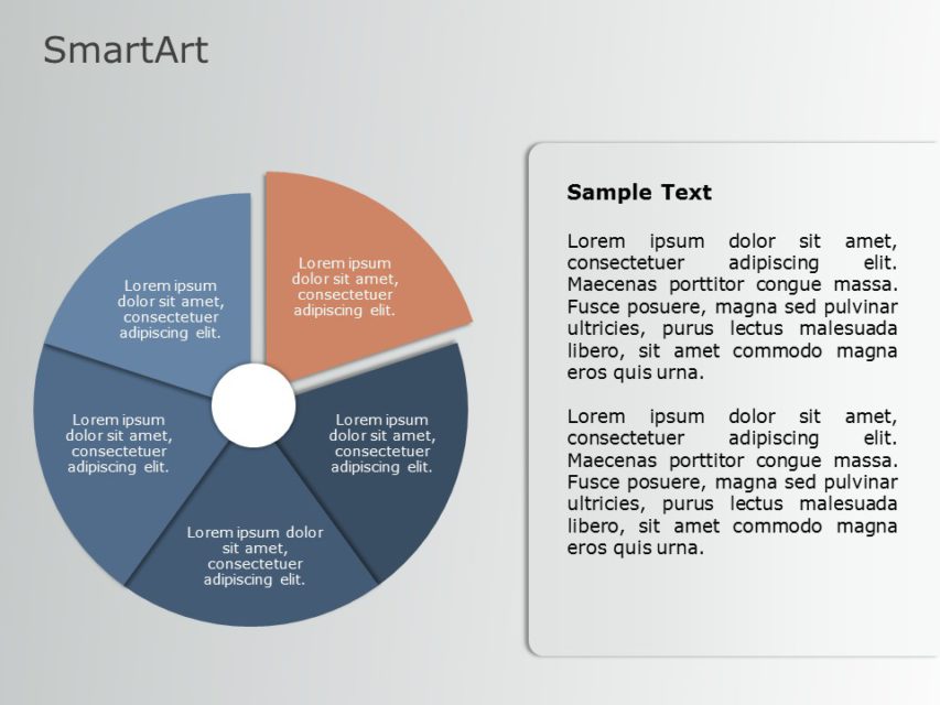 SmartArt Cycle Segmented Pie 7 Steps | SlideUpLift