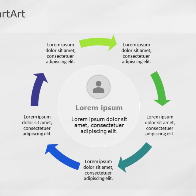 SmartArt Cycle Continuous Cycle 5 Steps