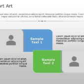 SmartArt List Alternating Textbox 3 Steps PowerPoint Template