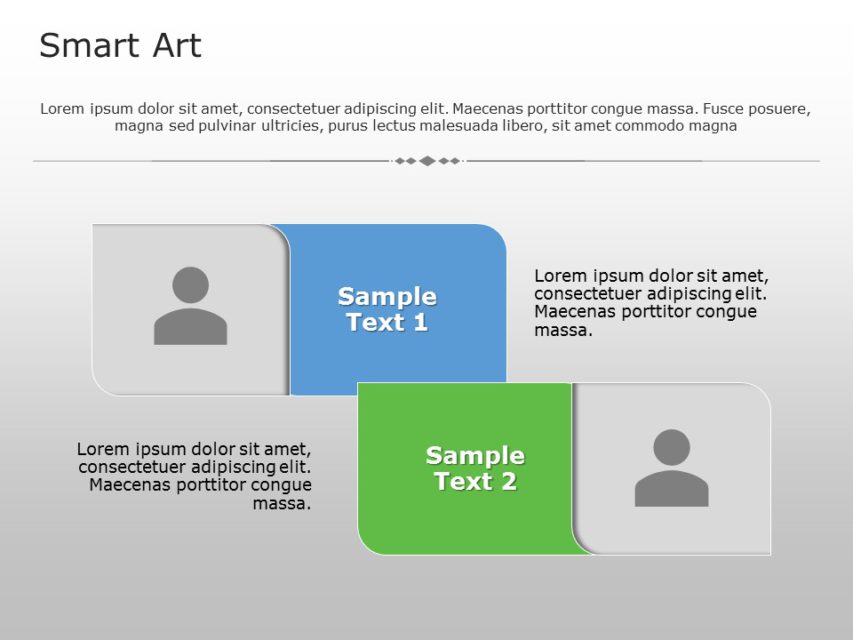 SmartArt List Alternating Textbox 3 Steps PowerPoint Template | SlideUpLift