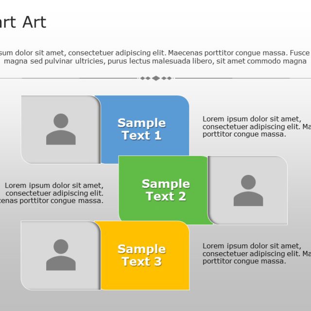 SmartArt Process Alternating Flow 3 Steps PowerPoint Template | SlideUpLift