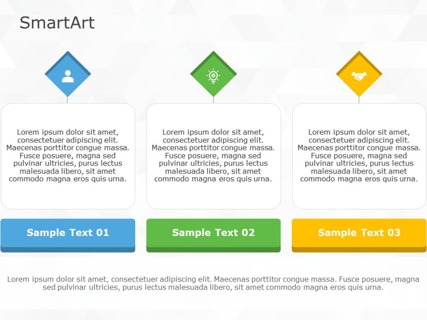 SmartArt List Architecture Layout 3 Steps | SlideUpLift