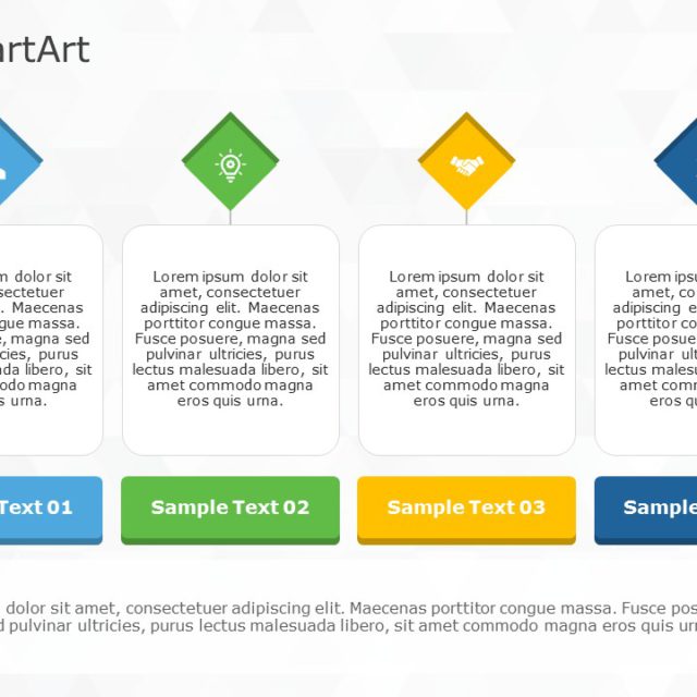 SmartArt List Architecture Layout 4 Steps