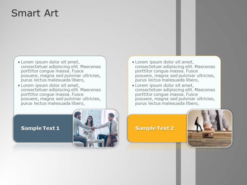 SmartArt List Bending Picture Accent 2 Steps PowerPoint Template ...