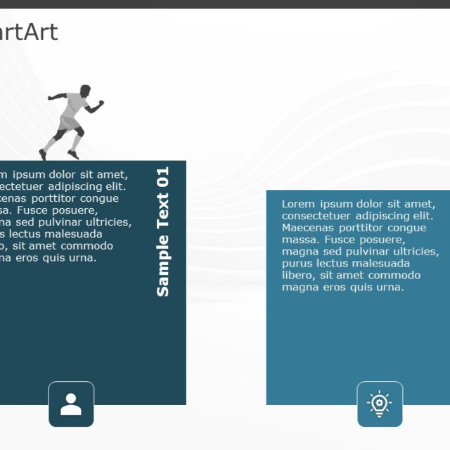 SmartArt List Box 3 Steps | SlideUpLift