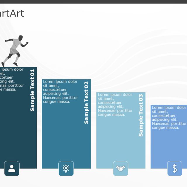 SmartArt List Box 5 Steps | SlideUpLift