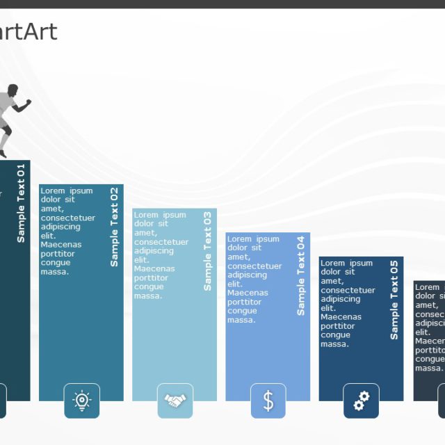 SmartArt List Box 5 Steps