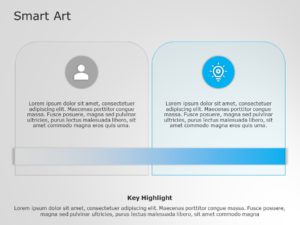 SmartArt List Continuous Text Box 2 Steps PowerPoint Template | SlideUpLift