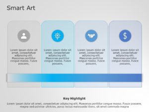 SmartArt List Continuous Text Box 4 Steps PowerPoint Template | SlideUpLift