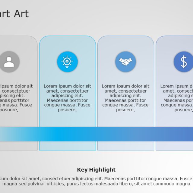 SmartArt List Continuous Text Box 5 Steps PowerPoint Template | SlideUpLift