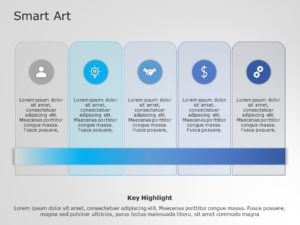 SmartArt List Continuous Text Box 5 Steps PowerPoint Template | SlideUpLift