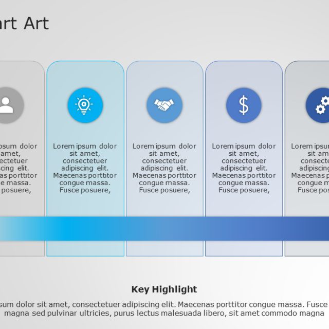 SmartArt List Vertical Box 5 Steps PowerPoint Template