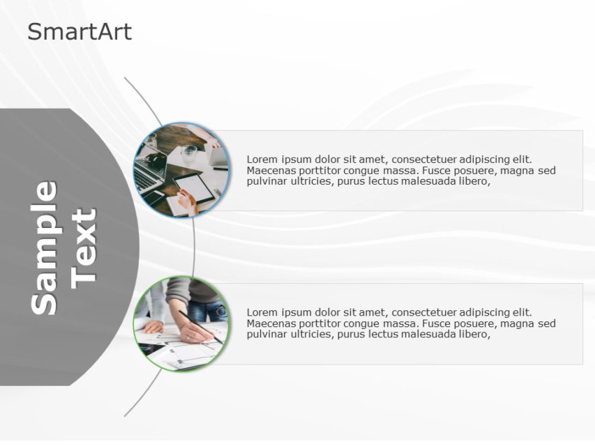 SmartArt List Curved 2 Steps | SlideUpLift