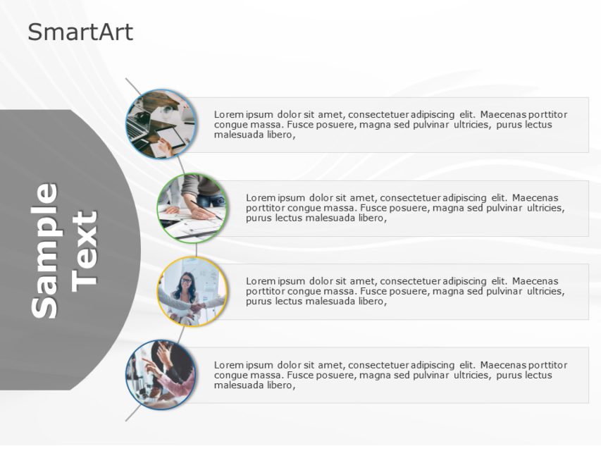 SmartArt List Curved 6 Steps | SlideUpLift
