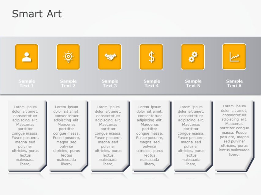 SmartArt List Horizontal Picture 4 Steps PowerPoint Template | SlideUpLift