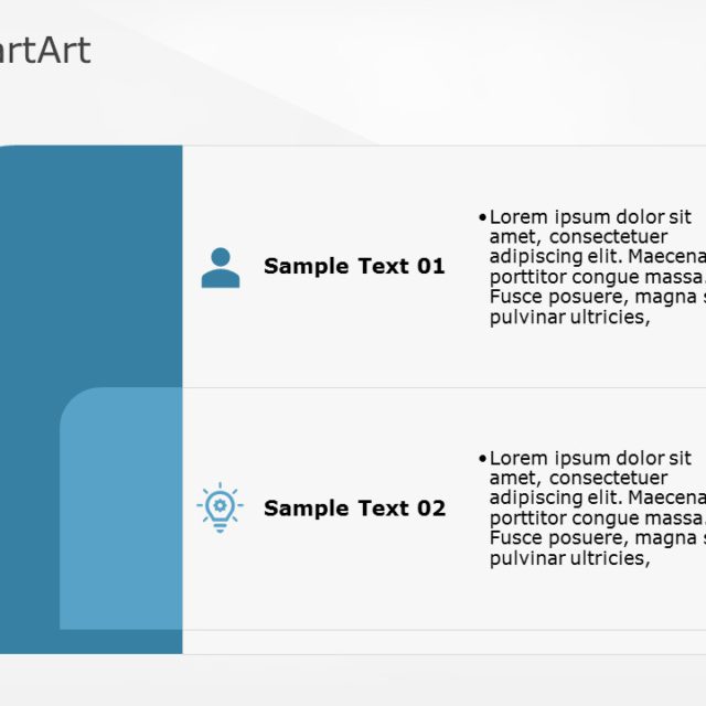 SmartArt List Nested Segment 3 Steps