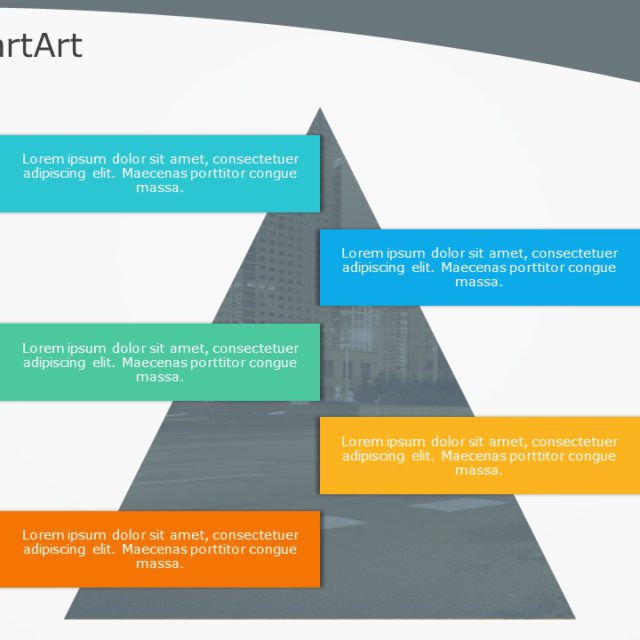 Free SmartArt Pyramid Basic 5 Steps