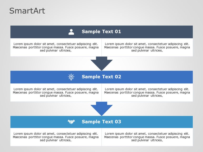 SmartArt List Segment 3 Steps | SlideUpLift
