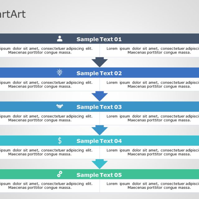 SmartArt List Segment 6 Steps