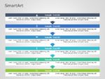 SmartArt List Segment 6 Steps | SlideUpLift