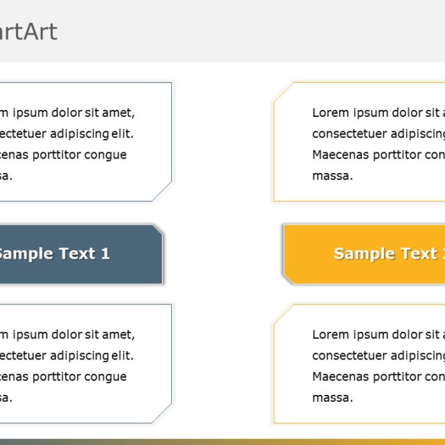 SmartArt List Stacked list 3 Steps