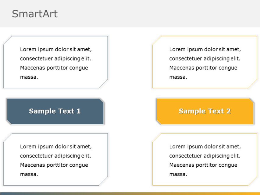 SmartArt List Stacked list 2 Steps | SlideUpLift