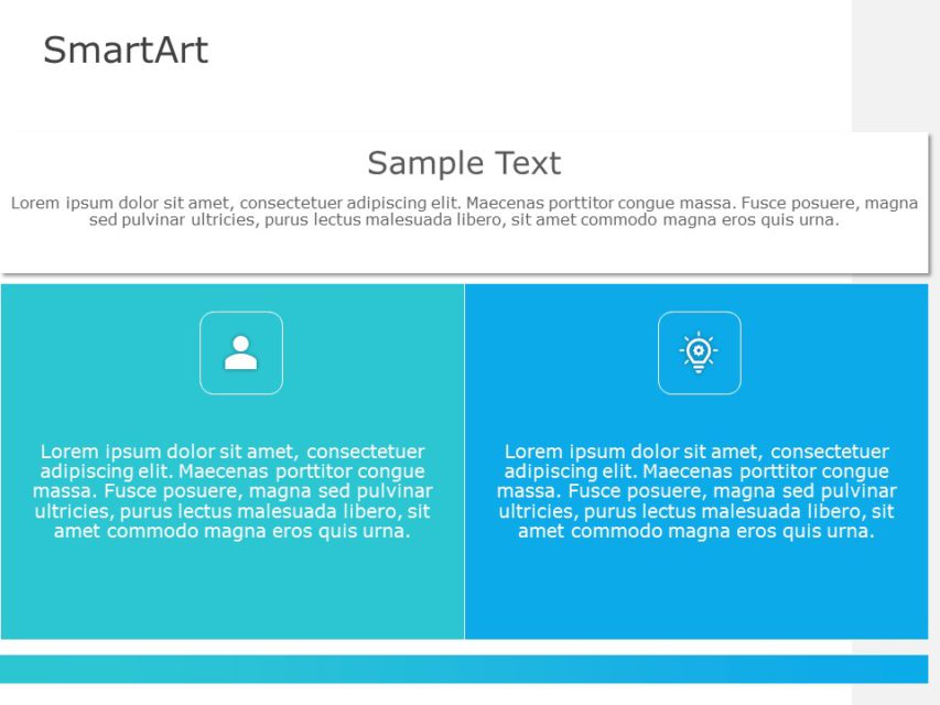 SmartArt List Table 2 Steps | SlideUpLift
