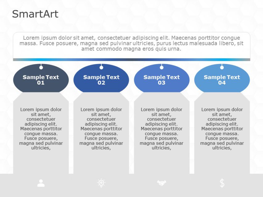 SmartArt List Segment 4 Steps | SlideUpLift