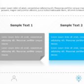 SmartArt List Text Blocks 3 Steps PowerPoint Template