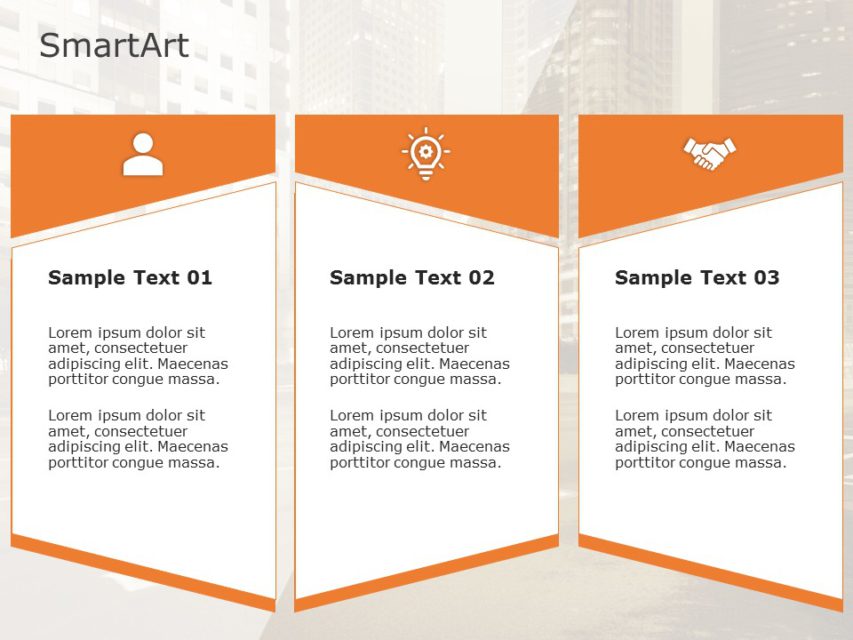 SmartArt List Trapezoid 3 Steps | SlideUpLift