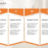 SmartArt List Trapezoid 6 Steps