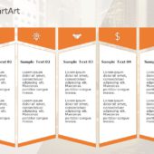 SmartArt List Segment 5 Steps | SlideUpLift