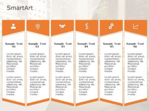 SmartArt List Trapezoid 6 Steps | SlideUpLift
