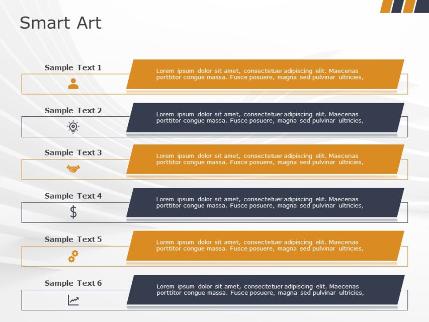 SmartArt List Vertical Box 6 Steps PowerPoint Template | SlideUpLift