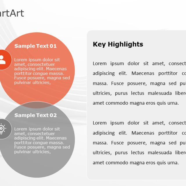 SmartArt List Vertical Circle 3 Steps