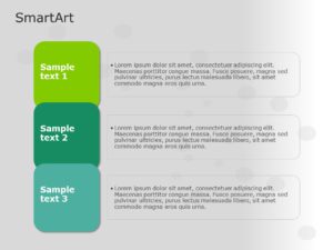 SmartArt List Vertical Block 3 Steps | SlideUpLift