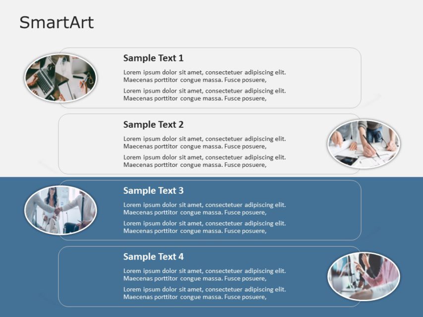 SmartArt List Vertical Picture 4 Steps | SlideUpLift