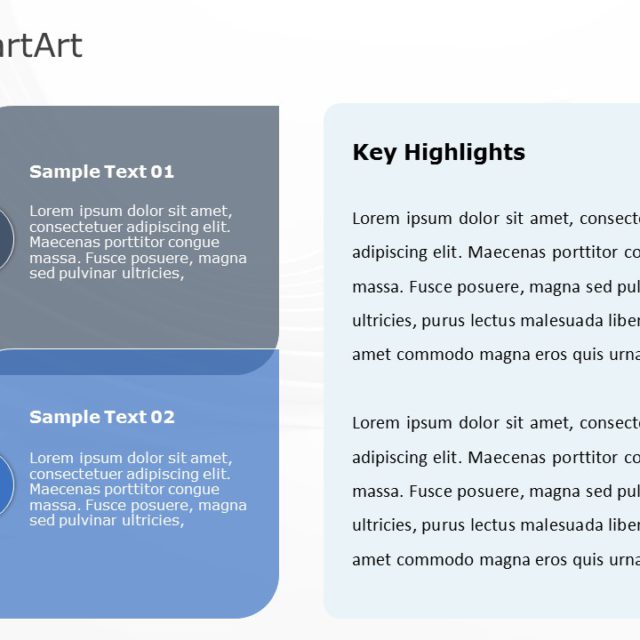 SmartArt List Table 2 Steps