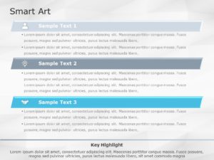 SmartArt List Alternating Textbox 3 Steps PowerPoint Template | SlideUpLift