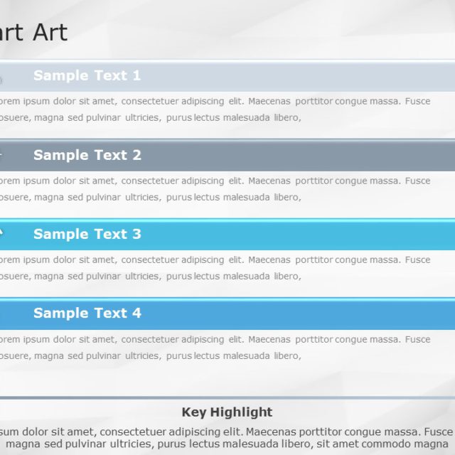 SmartArt List Vertical Textbox 3 Steps PowerPoint Template | SlideUpLift