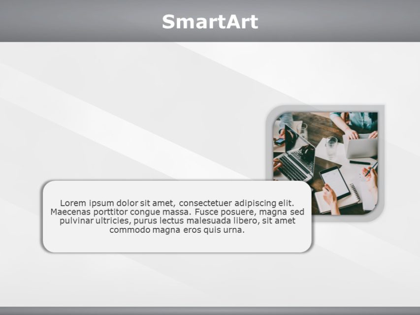 SmartArt Picture Horizontal Layout 1 Steps | SlideUpLift