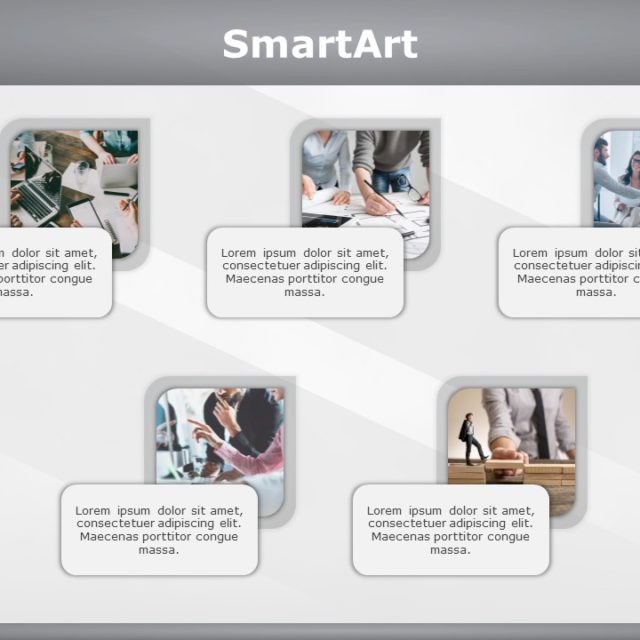 SmartArt Picture Horizontal Layout 6 Steps