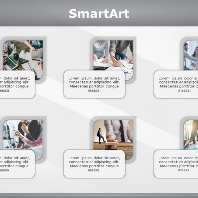 SmartArt Picture Horizontal Layout 3 Steps