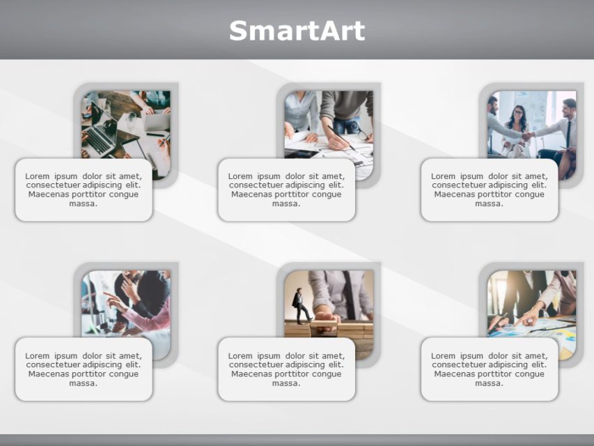 SmartArt Picture Horizontal Layout 6 Steps | SlideUpLift