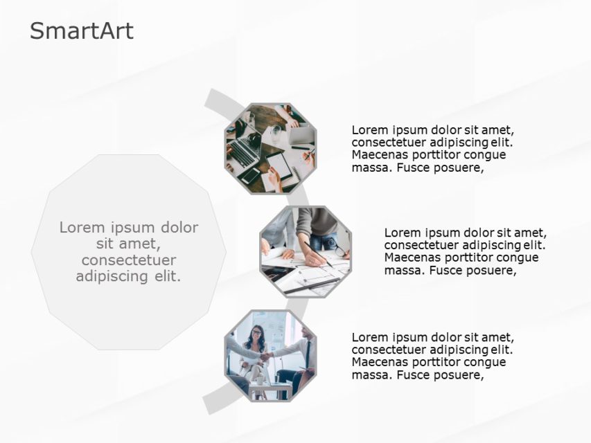 SmartArt Picture Radial 3 Steps | SlideUpLift