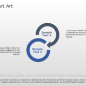 SmartArt Process Circle Arrows 3 Steps PowerPoint Template