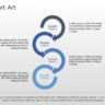 SmartArt Process Circle Arrows 3 Steps PowerPoint Template