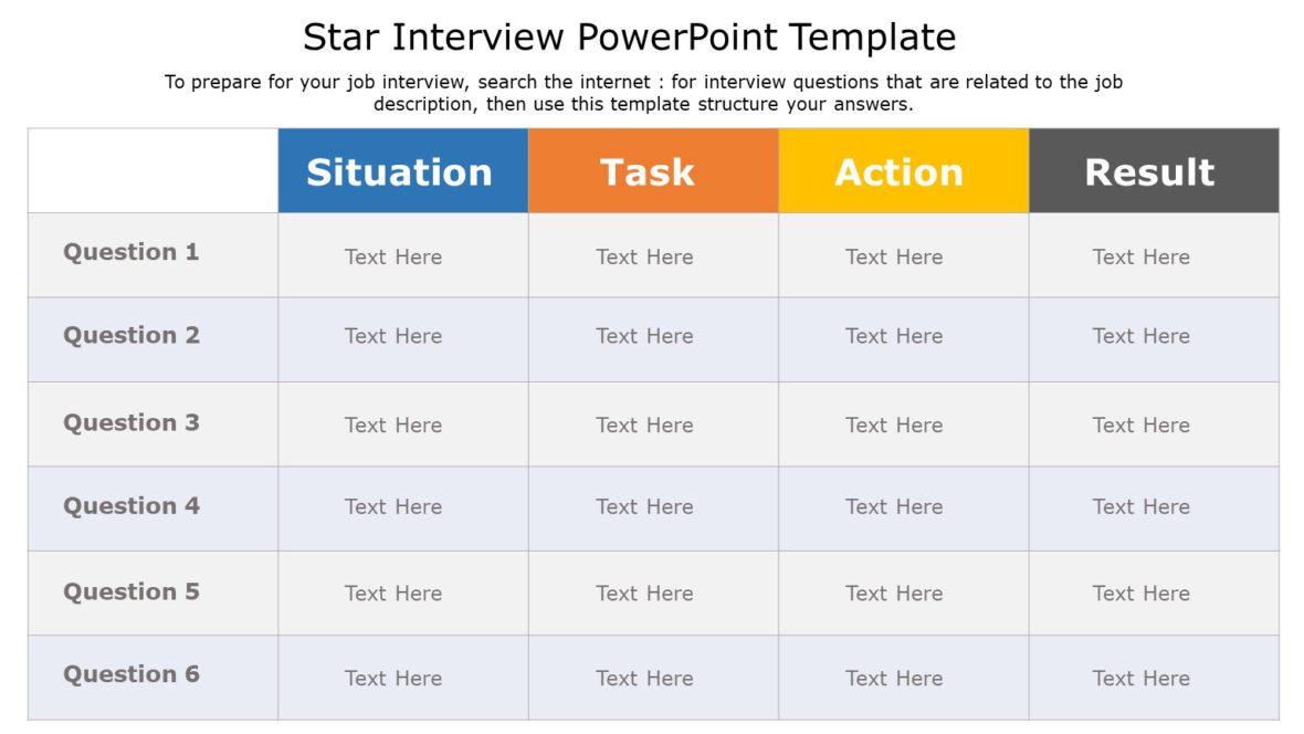 Editable Star Interview Method PowerPoint Templates | SlideUpLift