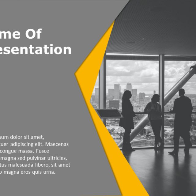 Business Meeting Presentation Cover PowerPoint Template